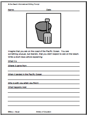Artistry of Education: Free Summer Writing Prompt: At the Beach