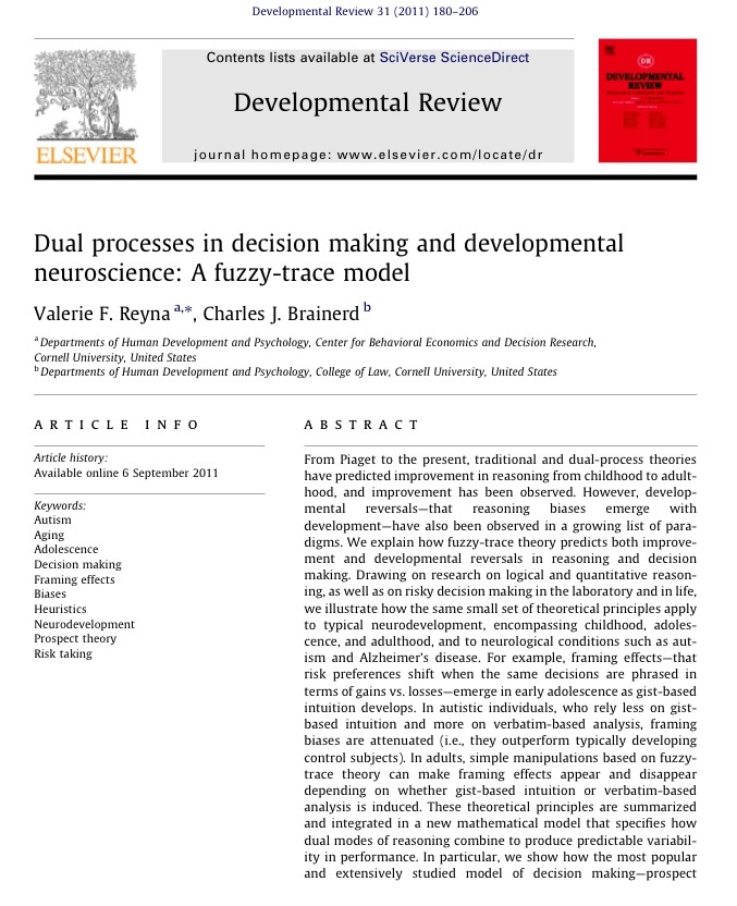 IQ's Corner: Thinking..fast and slow: Dual process models of cognition ...