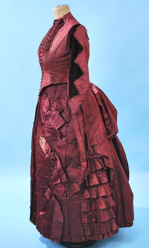 All The Pretty Dresses: Burgundy Bustle Era Dress
