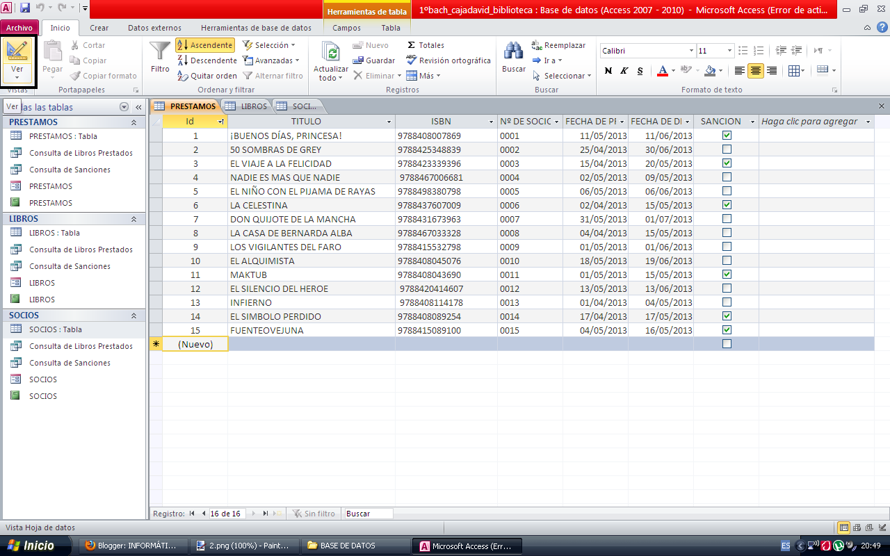Imagenes asombrosas: Mini tutorial de base de datos en Access