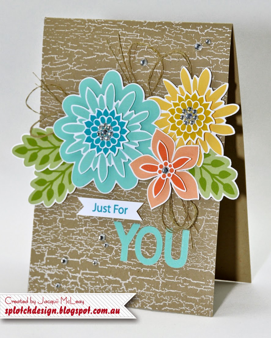 Splotch Design - Adding ink to paper!: Flower Patch Card