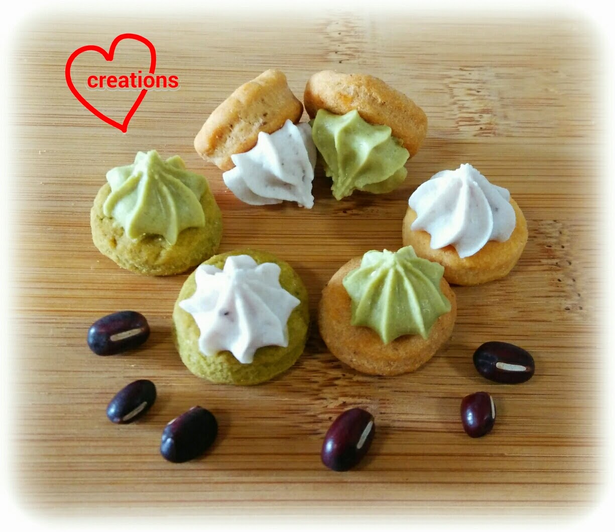 Loving Creations for You: Matcha Azuki Bean Iced Gems