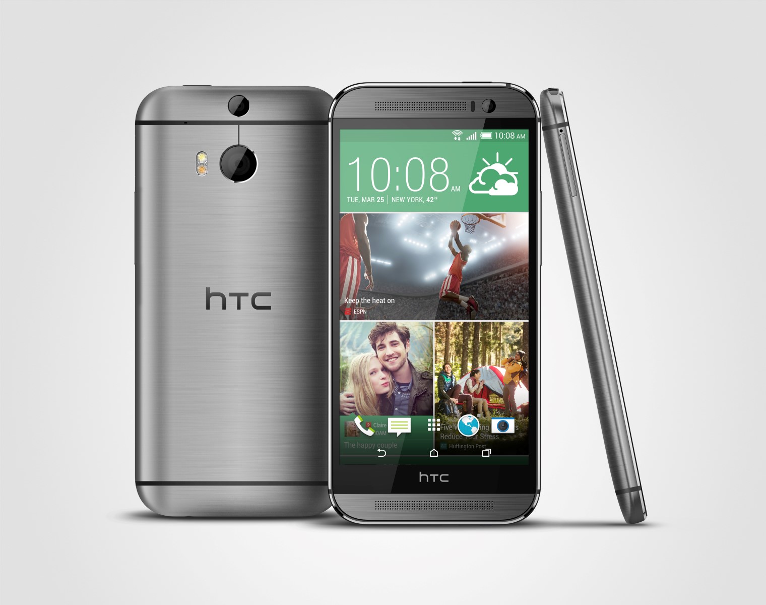HTC One (M8) with 5-inch FHD display, Snapdragon 801 CPU, Duo Camera ...