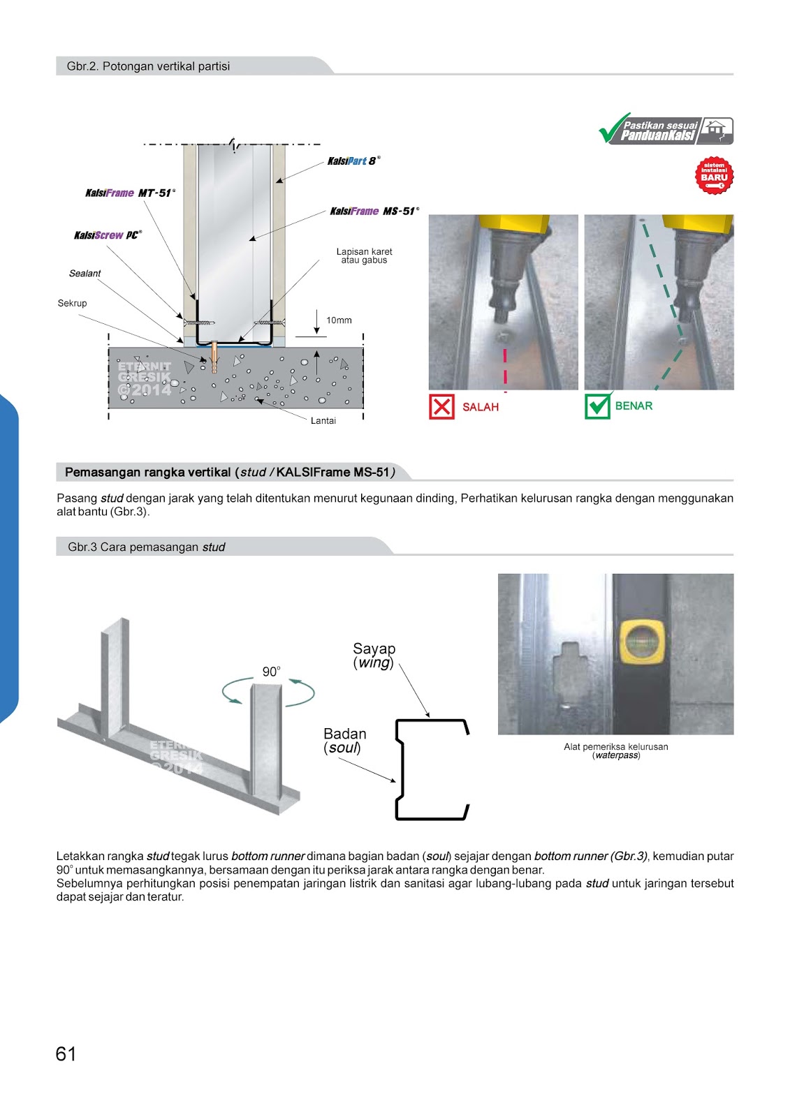 Cara dan aturan pemasangan kalsiboard, kalsifloor, kalsiclad, Kalsiplank
