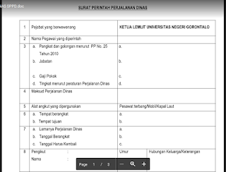 Contoh Surat Perintah Perjalanan Dinas (SPPD) dari Kepala Sekolah ...