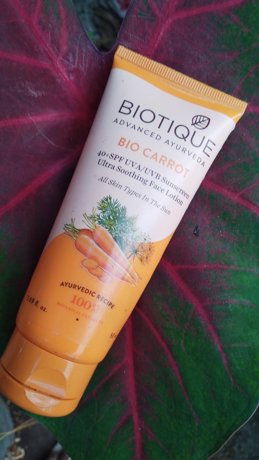 BIOTIQUE BIO CARROT SUNSCREEN FACE LOTION - My favourite works