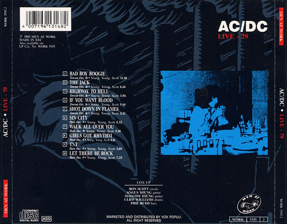 AC/DC - 1976-1979 - " Live Special 4 CDs " (bootleg) · Rock and Pop ...