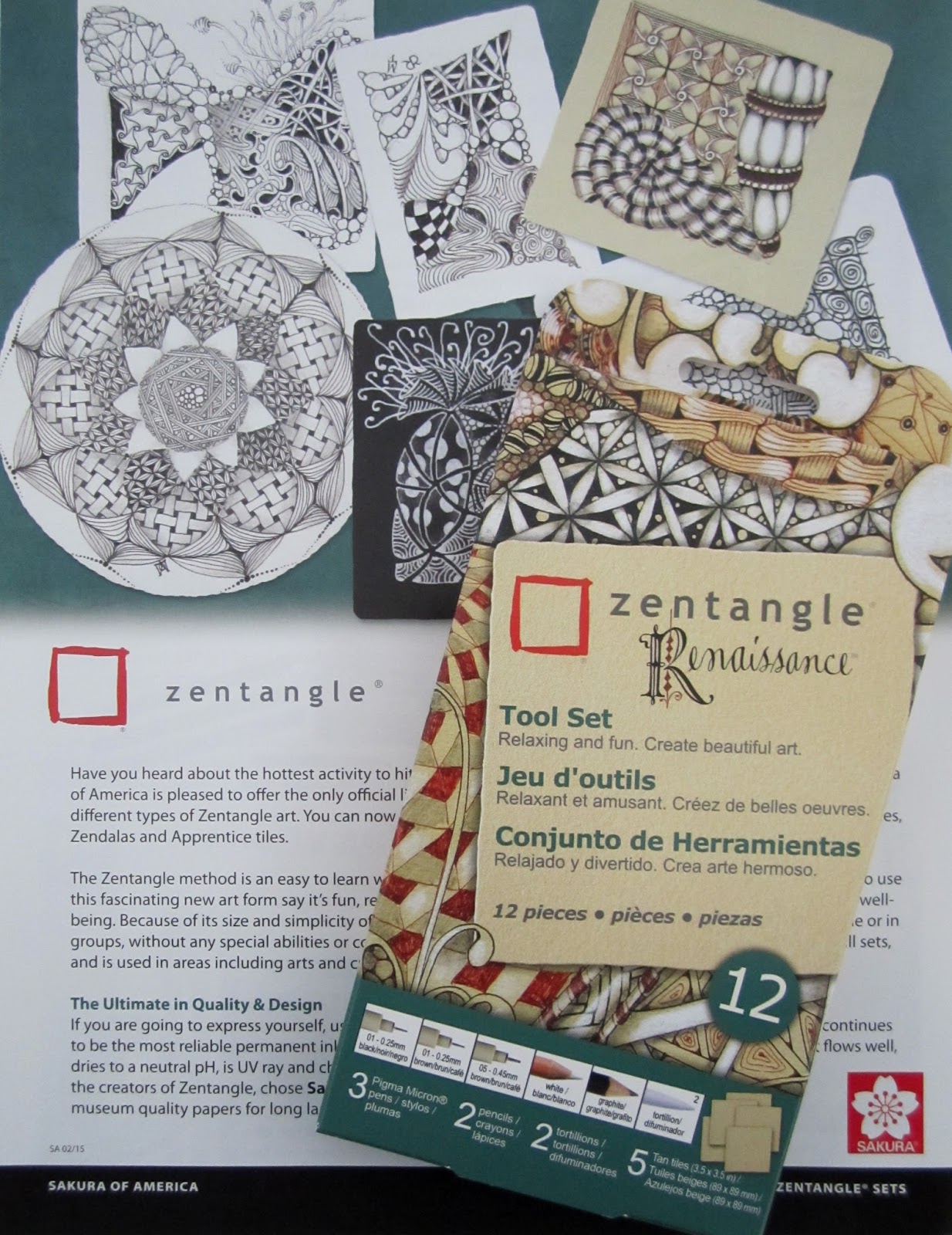 New Tangle Pattern Bullnose & Zentangle® Renaissance Tool Set Review # ...