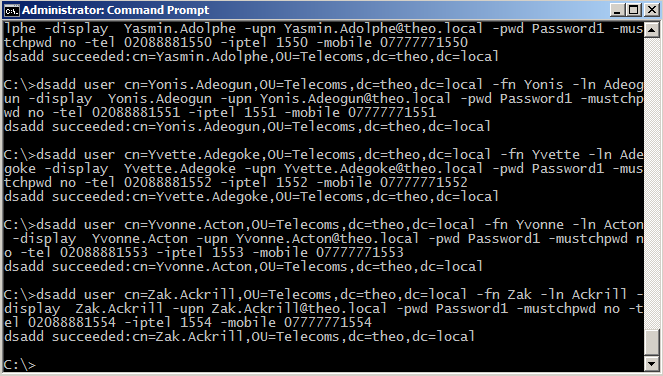IoT (Internet of Theo): Create Active Directory LAB Users using ...