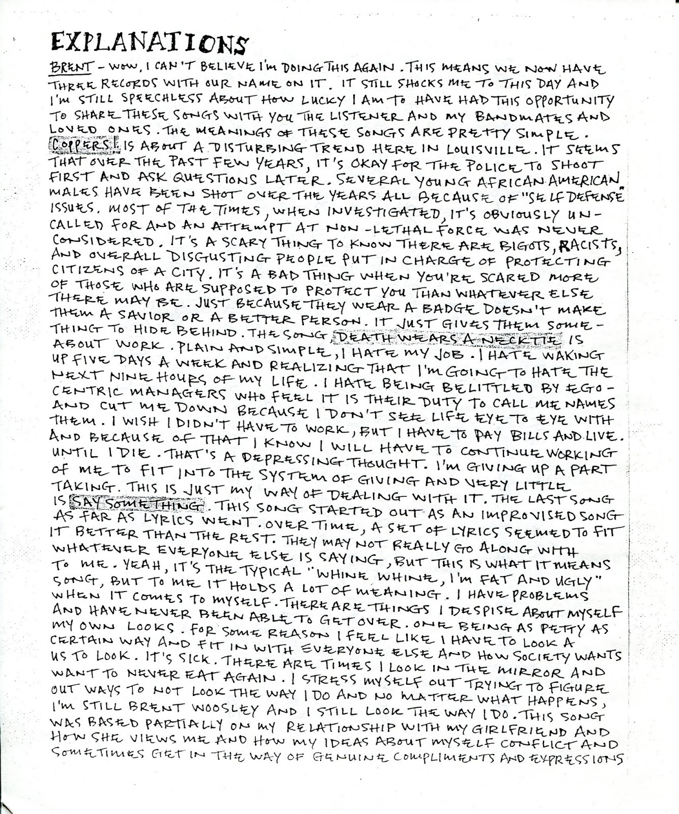 screamo scans: gospel/kodan armada - a split 10" (2004)