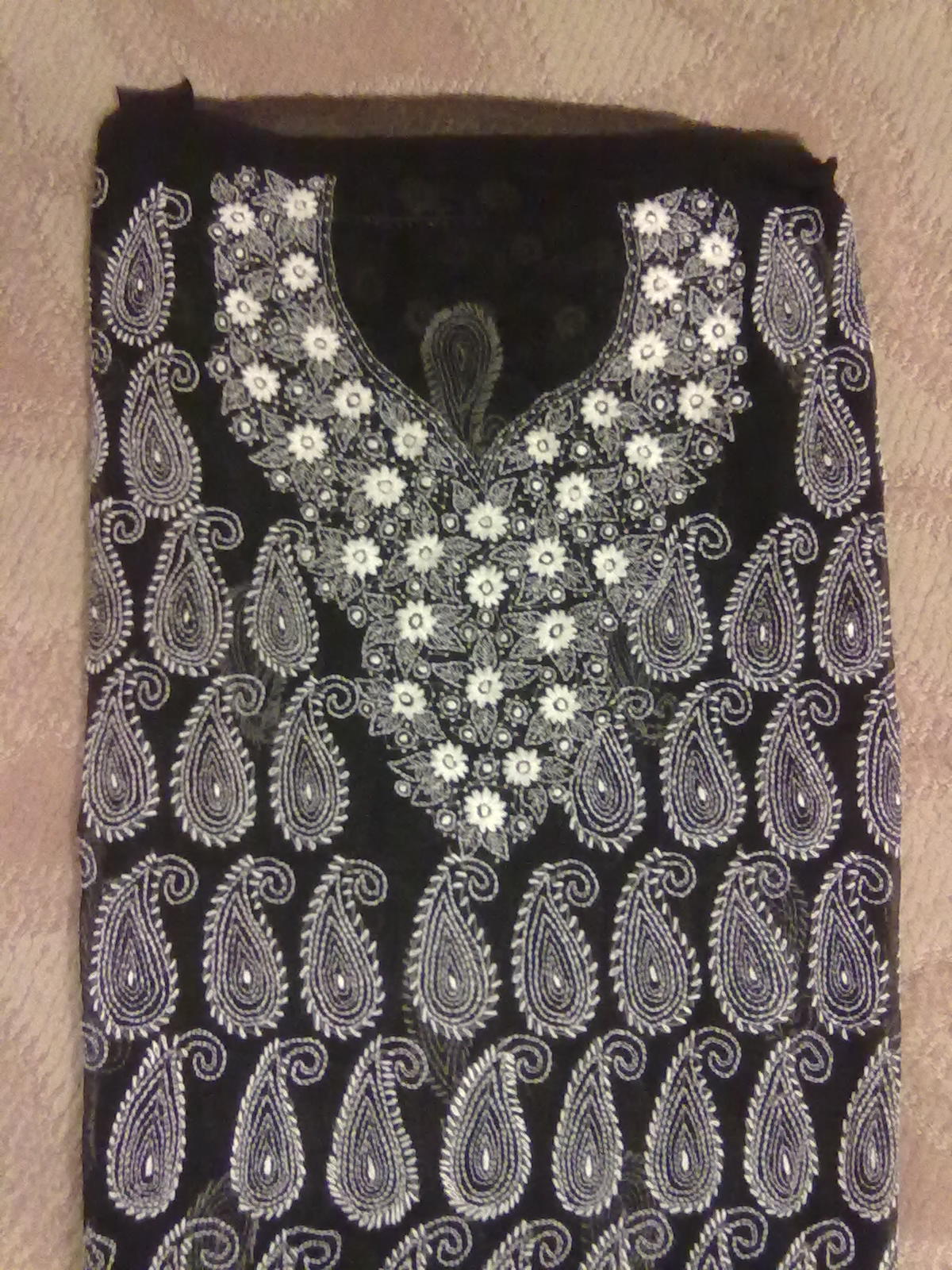 Degora Collection: Multani Hand Embroidery - Dull Chiffon (Unstitched )