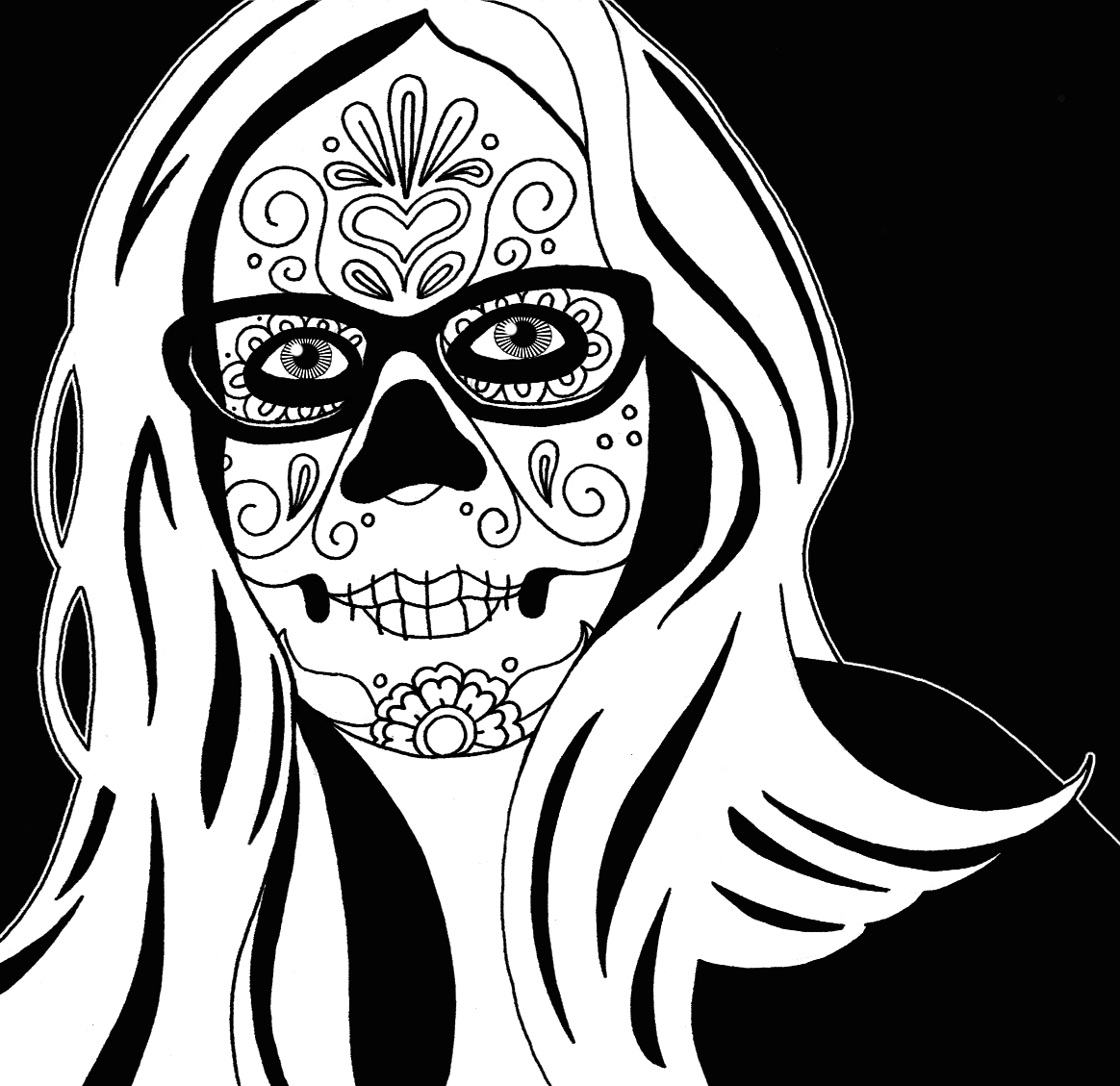 Yucca Flats, N.M.: Calaca-A-Day 365 Project Day 178 - +Dawn Diamantopoulos