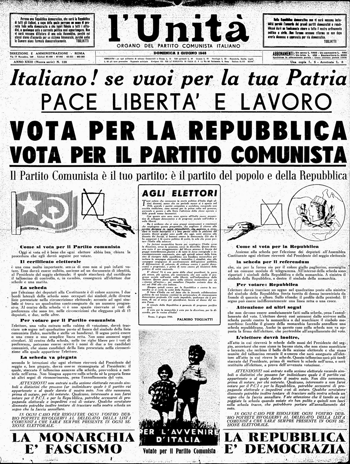 I Democratici per Casola: 2 giugno 1946: il referendum che ha deciso la ...