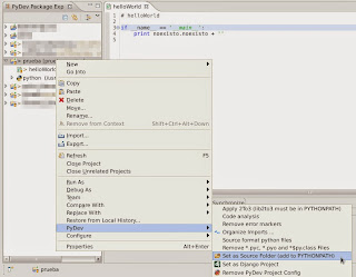 rubenhortas@blog:~$: integrar pydev y github en eclipse