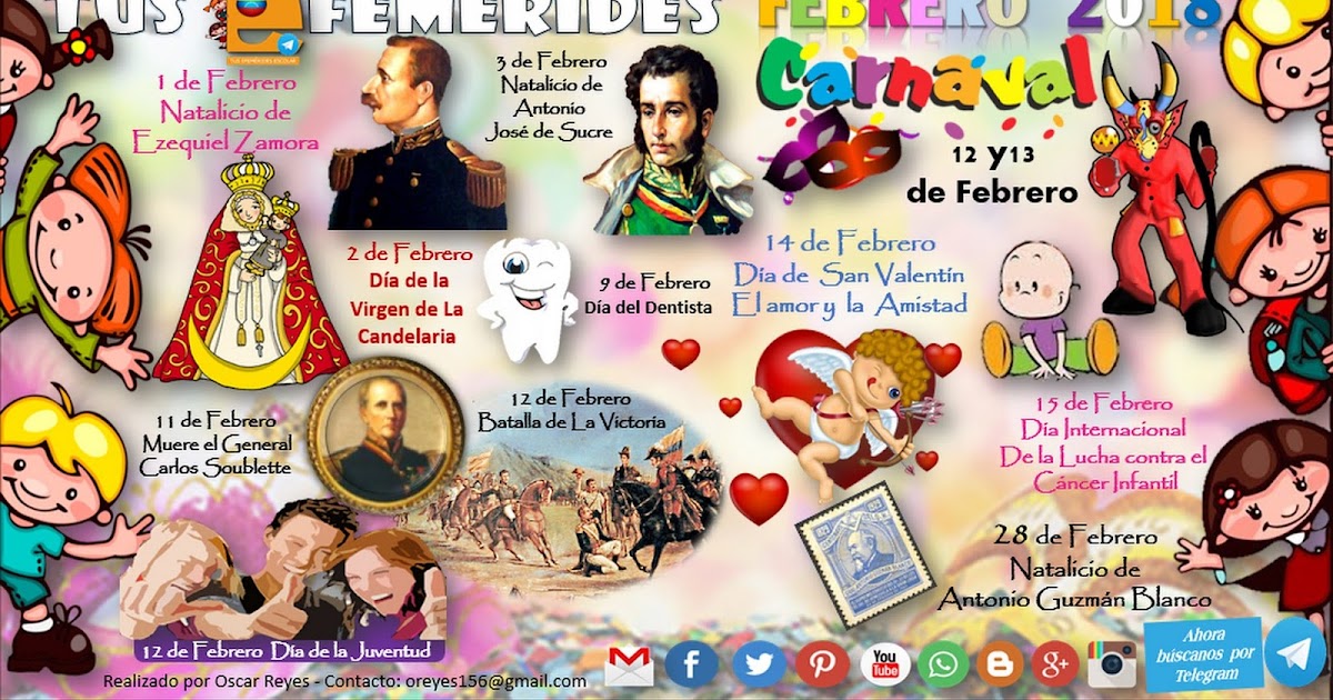 📚 Tus Efemérides Escolar 2012-2023 📅: Tus Efemérides Escolar Febrero 2018 📚 Tus Efemérides Escolar 2012-2023 📅: Tus Efemérides Escolar Febrero 2018