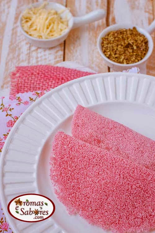 Aromas e Sabores: Receita de massa de tapioca colorida