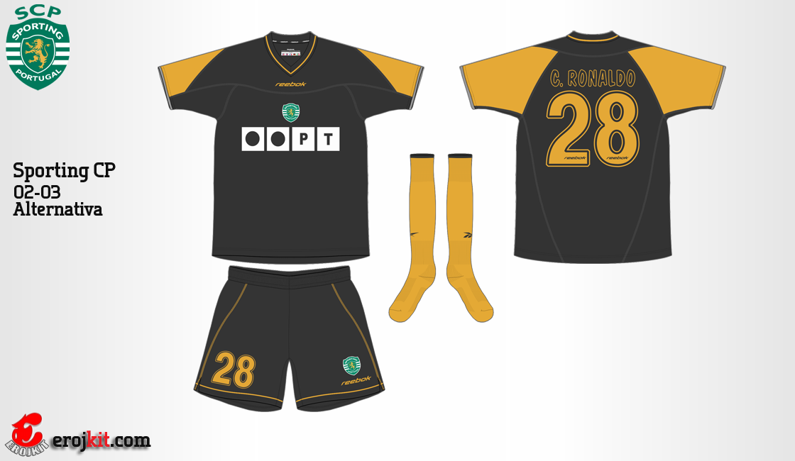 Kit Design, by eroj: 2002-03 Sporting (Home, Away e Third)