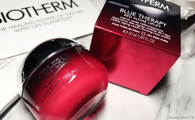 REVIEW: BIOTHERM Blue Therapy Red Algae Uplift Cream - Prairie Beauty