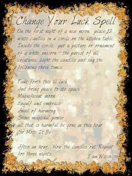 Crone Cronicles: Change your Luck Spell