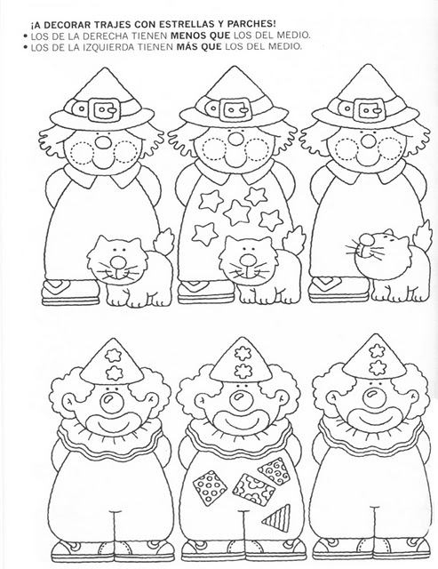 Fichas Infantiles: Fichas mas que menos que