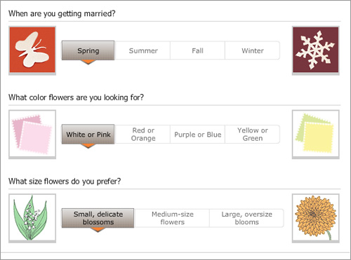 The Green Petal: Tool: Wedding Flower Finder