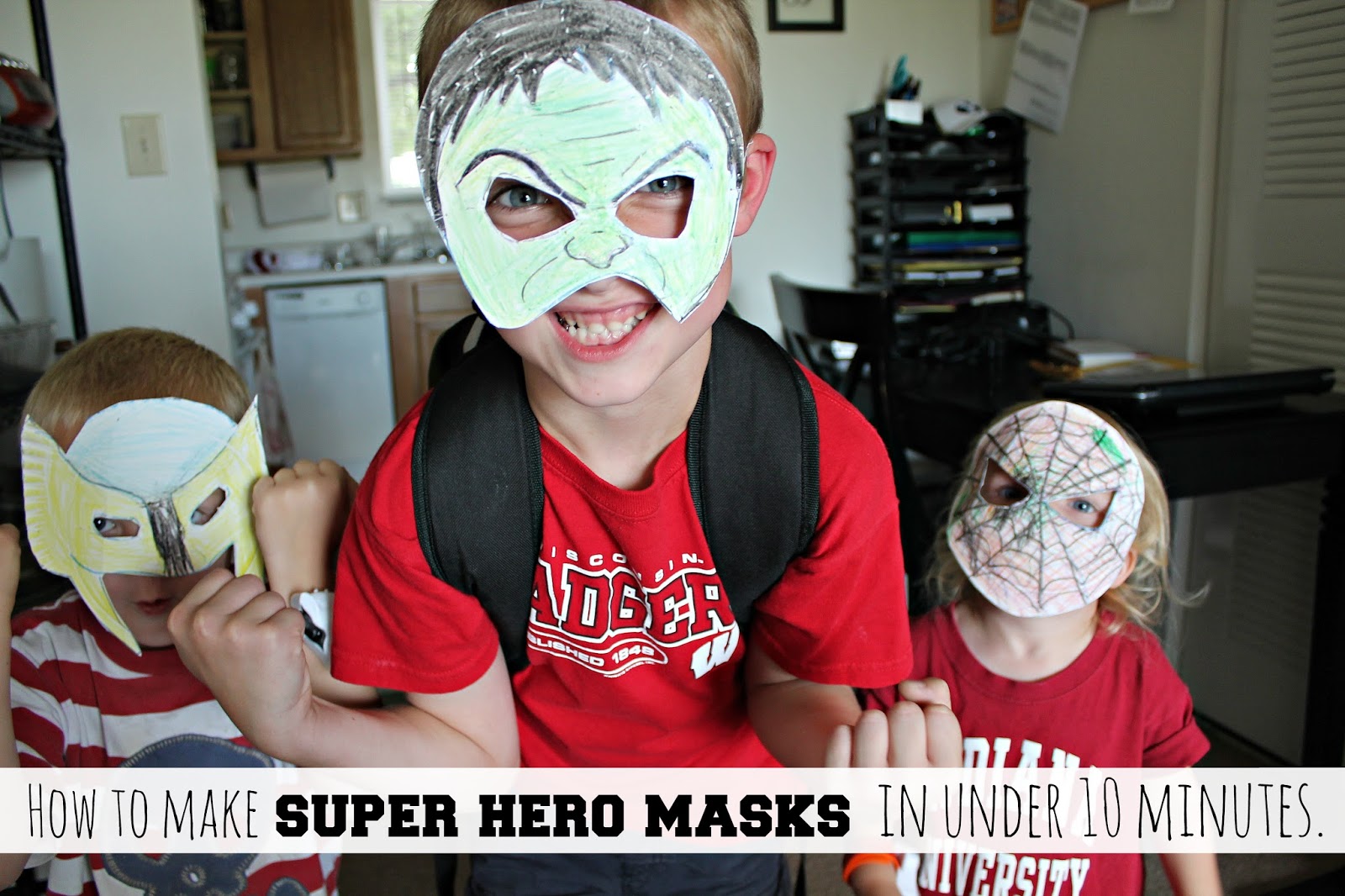 How to make Super Hero Masks in under 10 Minutes