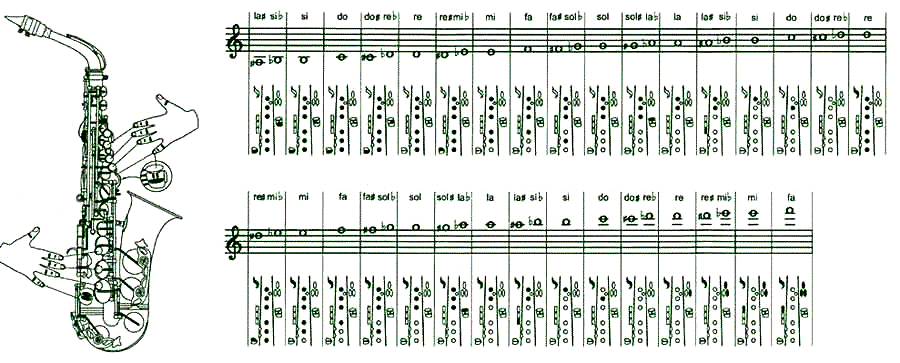 SaXoFoNaNdOo...: Digitação Básica do Saxofone