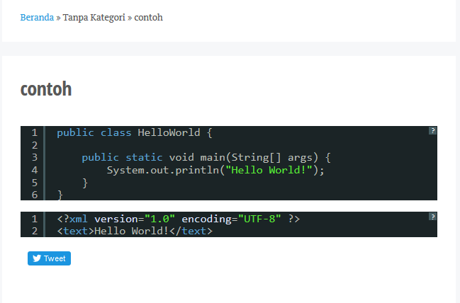 Cara Membuat Code Highlighter di Blogger terbaru Work - Motivasi Done