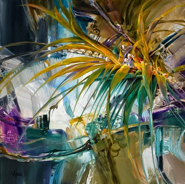 29 Gambar Lukisan Bunga - Seni Rupa