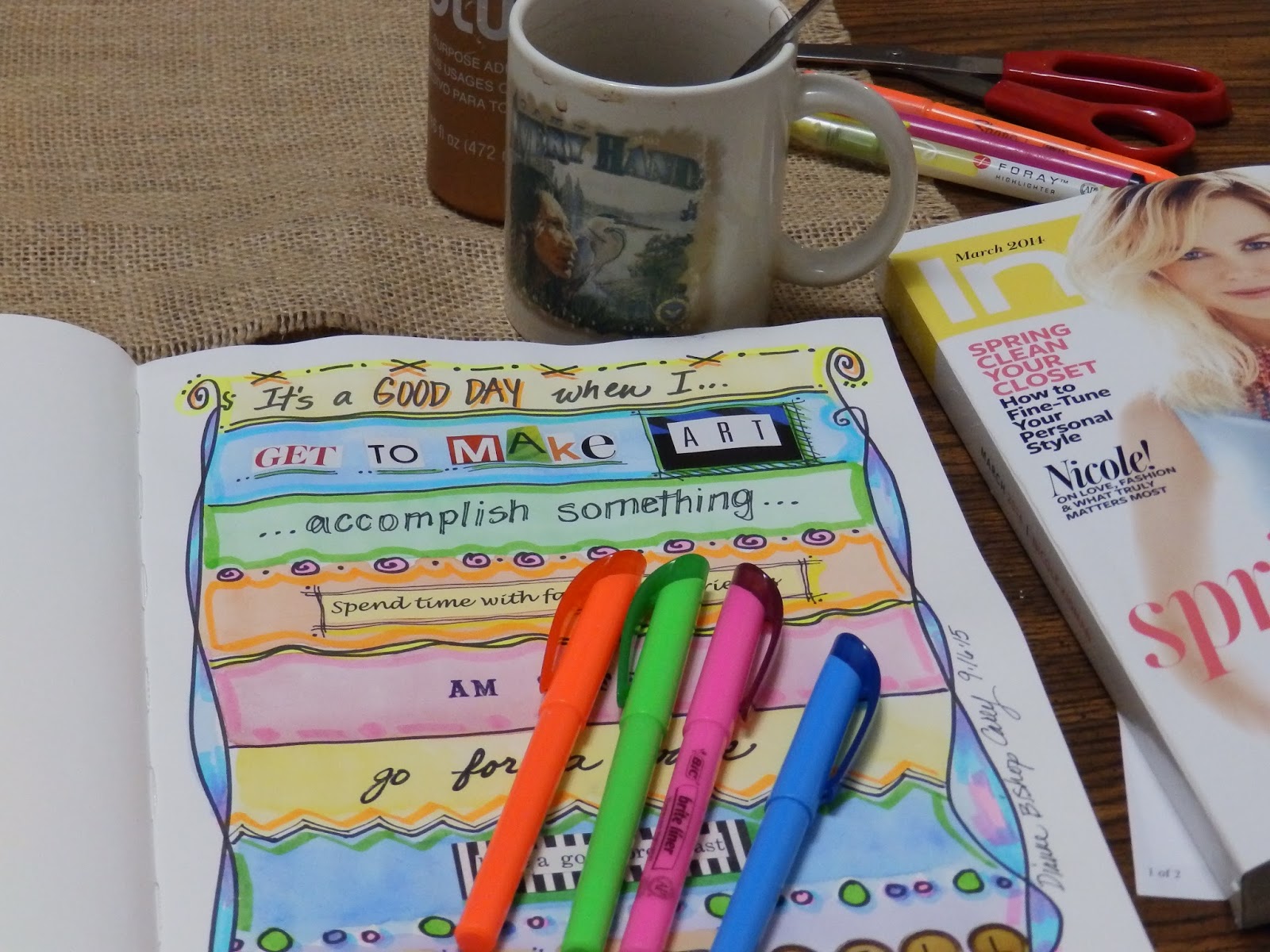 Art Beneath the Cottonwoods: Tutorial: Art Journal Page