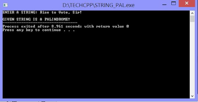 C Program To Check Whether Given String Is Palindrome Or Not Devcppgcc Techcpp