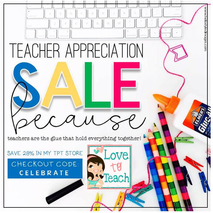Love to Teach :): Teacher's Appreciation Sale