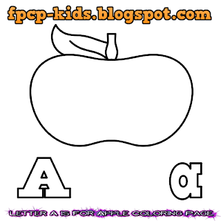 Letter A Is For Apple Coloring Page - Free Printable Coloring Pages