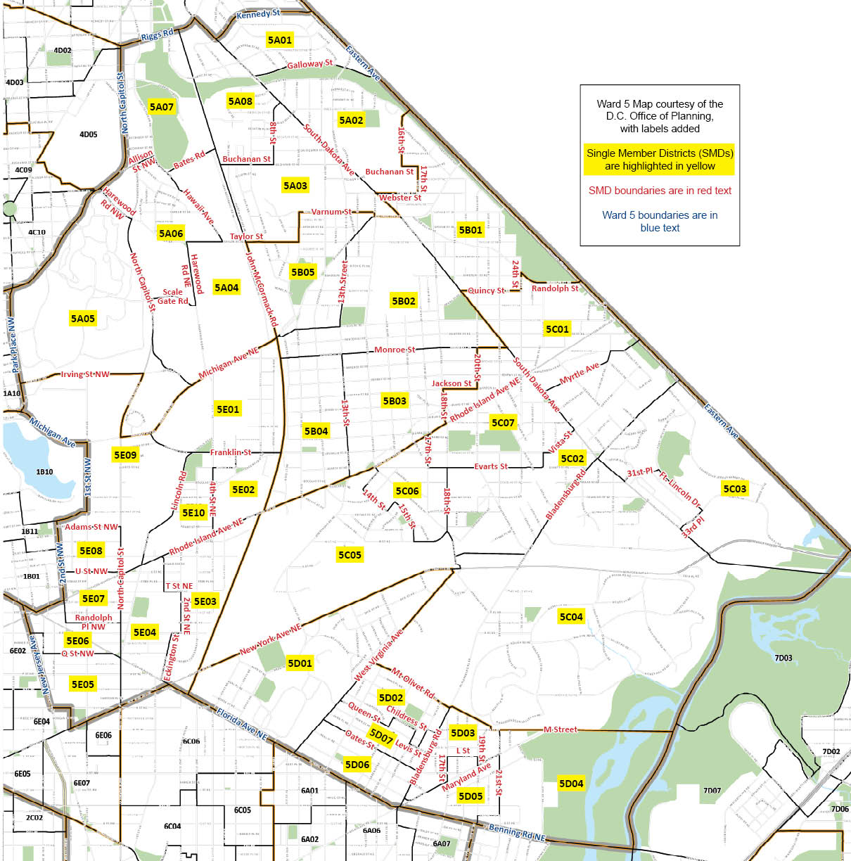 bloomingdale: Ward 5 redistricting: Bloomingdale to be part of new ANC 5E