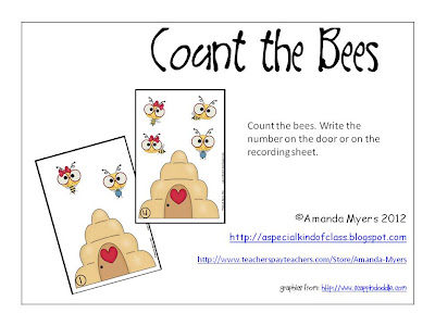 A special kind of class: Bee Math Work Station Activities