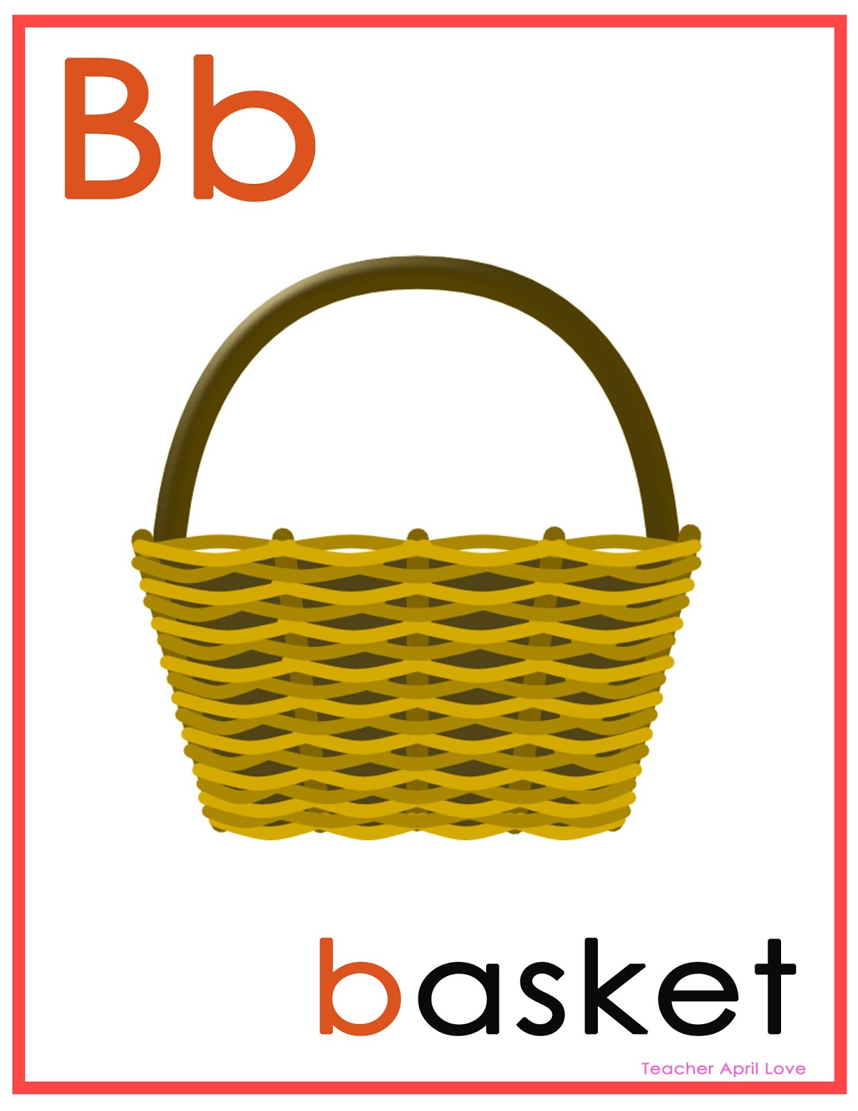 FREE WORKSHEETS: Letter Bb Flash Cards