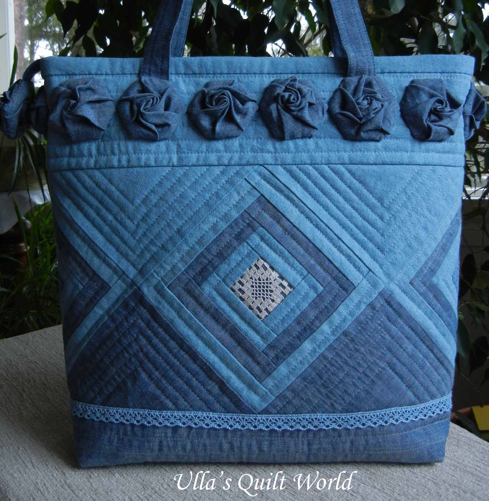 Quilted pouch and bag + Cathedral window quilt bag | Ulla's Quilt World ...
