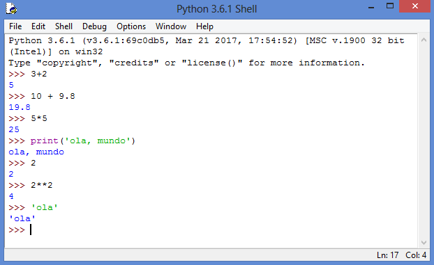 IDLE - primeiros passos
