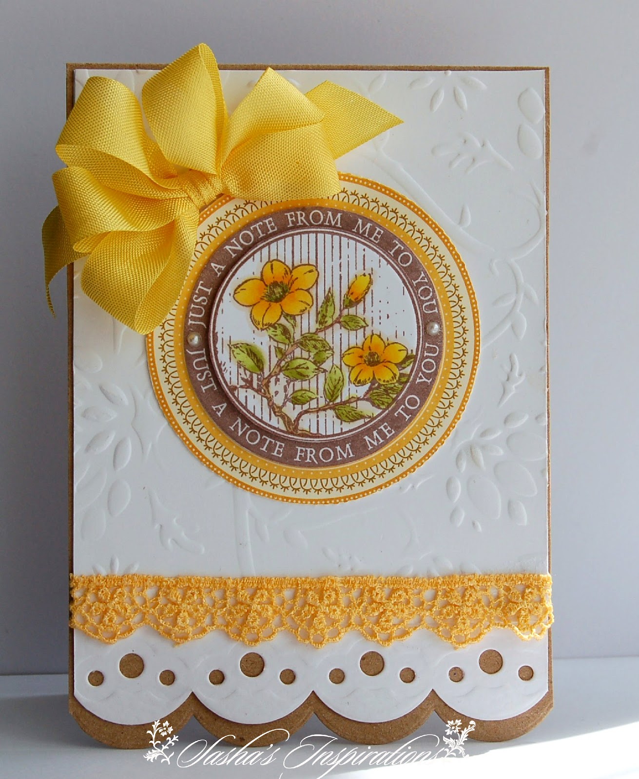 Sasha's Inspirations: Just A Note from Me to You