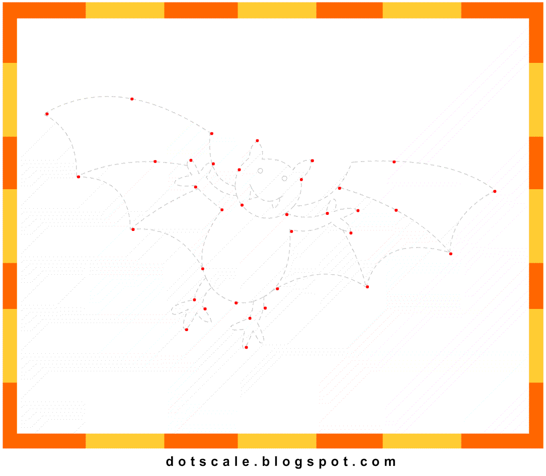 Kids Printable Dot to Dot Free: Bat Dot to dot