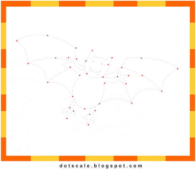 Kids Printable Dot to Dot Free: Bat Dot to dot