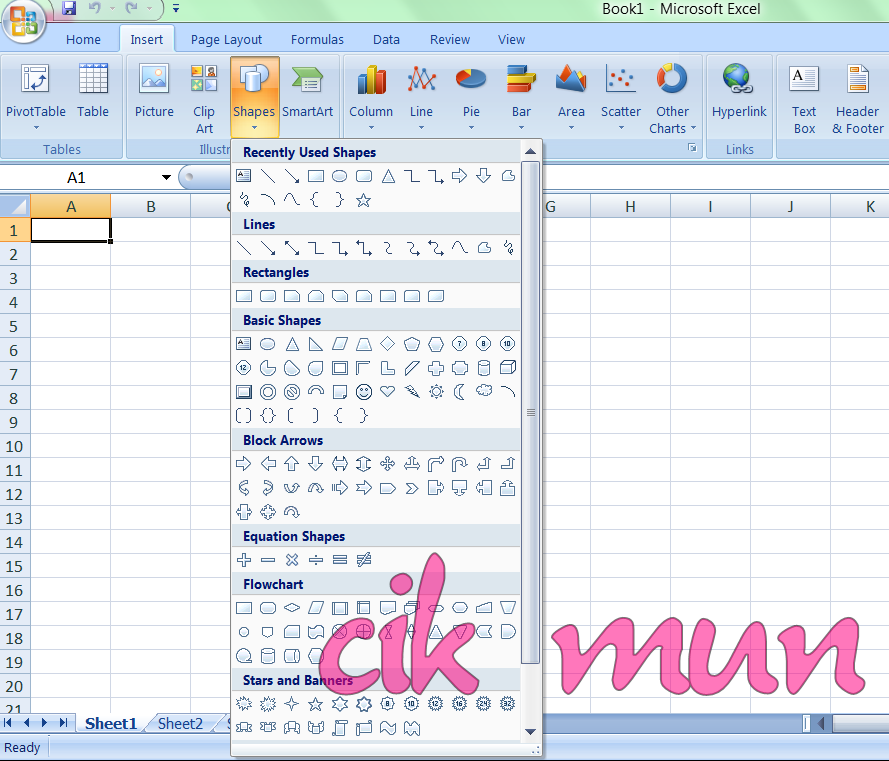cik mun: cara lukis muka doodle simple