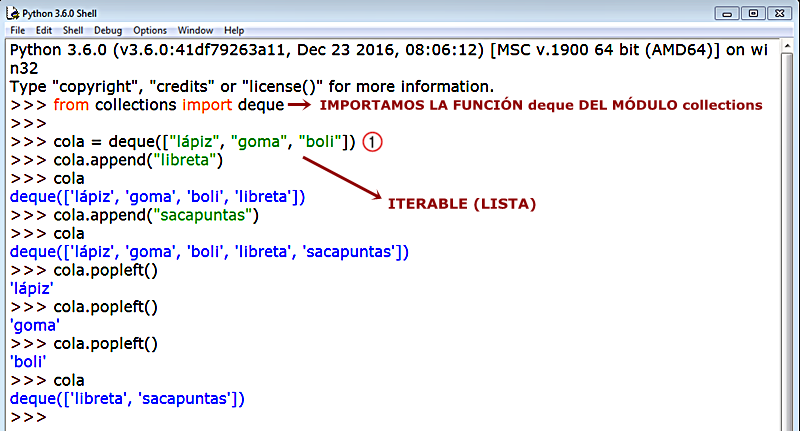 APRENDER A PROGRAMAR CON PYTHON: PILAS Y COLAS
