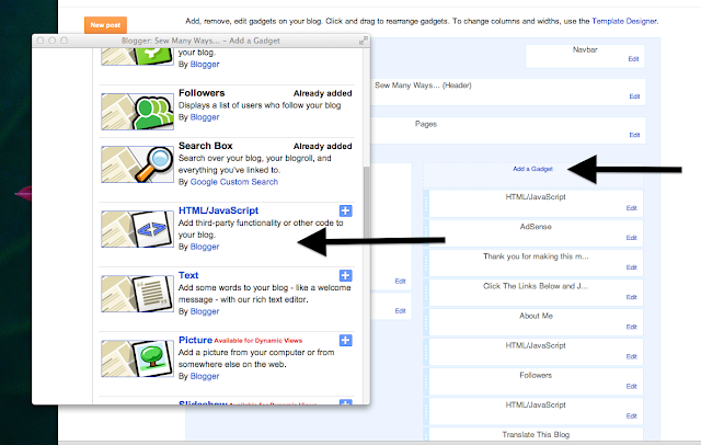 Sew Many Ways...: How To Add Social Media Icons To Your Blog...