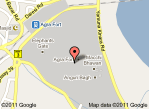 Agra india: Location of Agra Fort