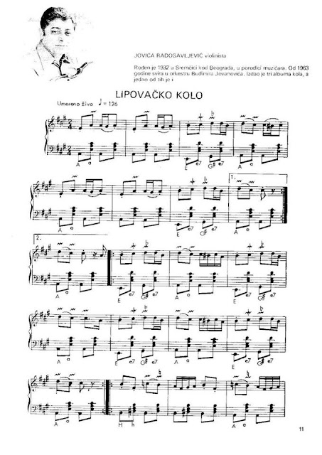 NOTE | DOMACE I STRANE: LIPOVAČKO KOLO NOTE AKORDI TEKST