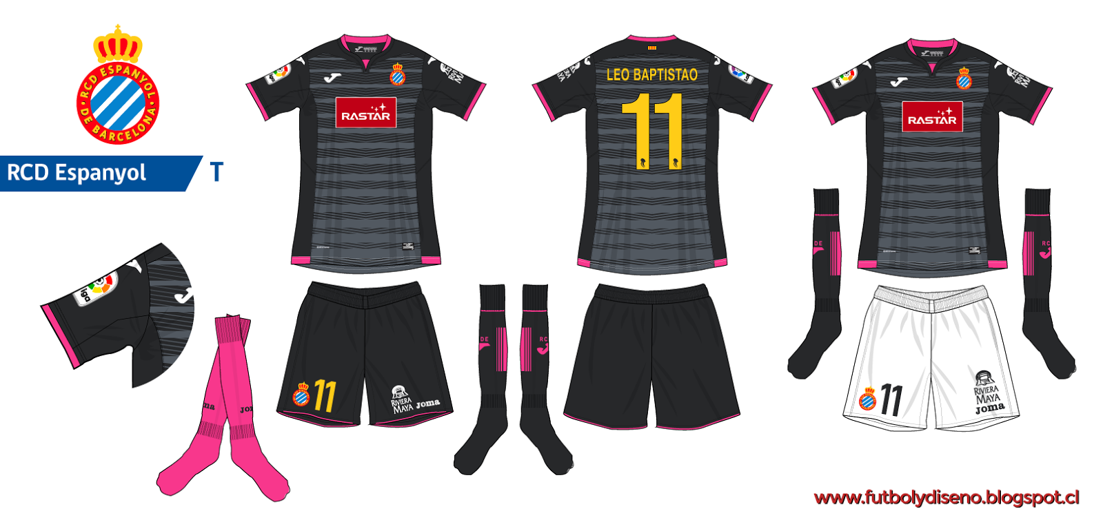 Futbol&Diseño: RCD Espanyol 2016/17 (Home, Away & Third kits)