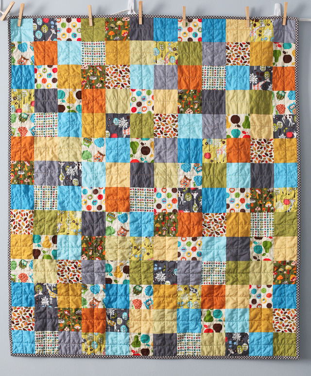 Blue is Bleu: Patchwork Baby Quilt