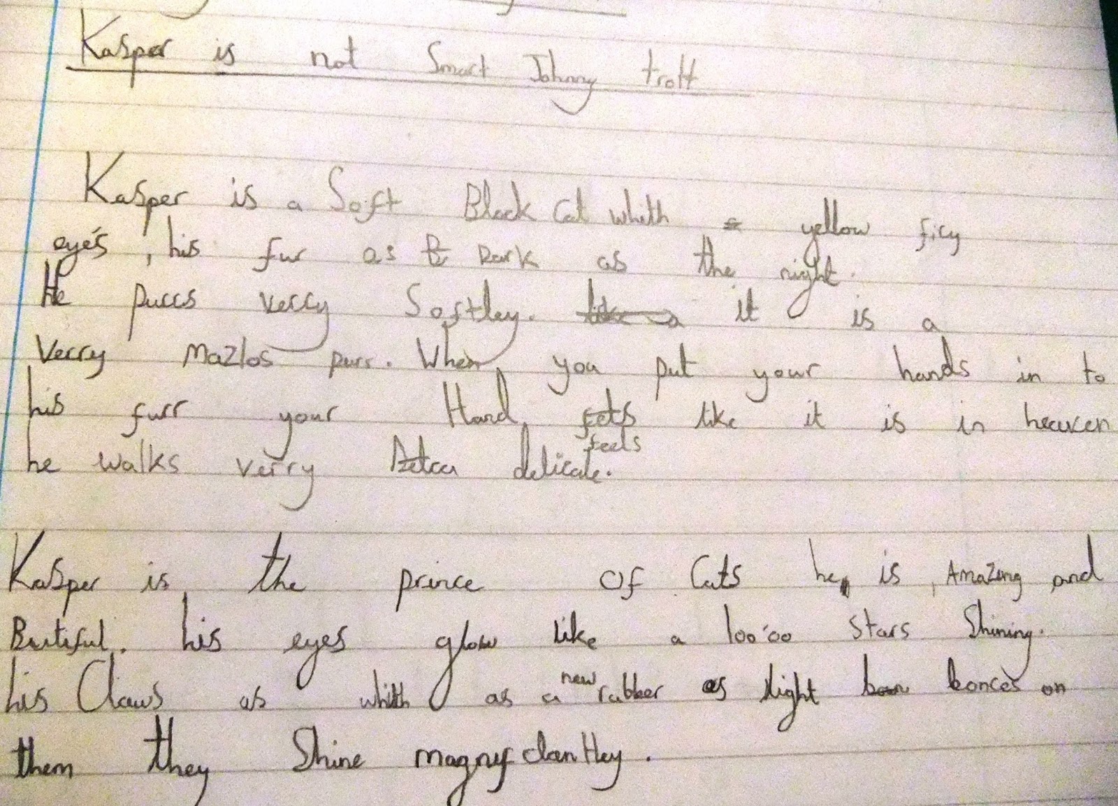 St. Clare's Class Blog: "Kaspar is not smart, Johnny Trott."