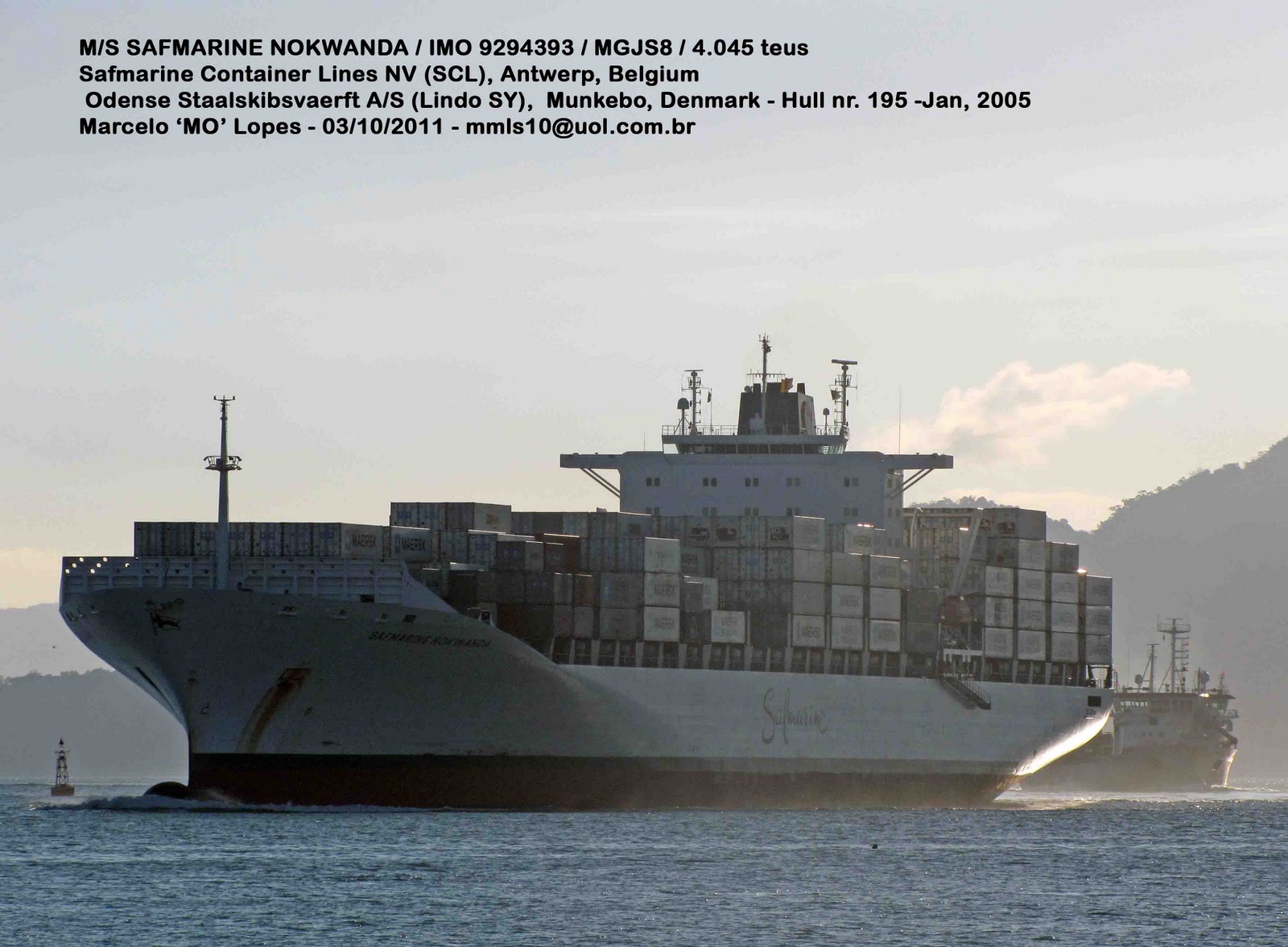 Santos Shiplovers: M/S Safmarine Nokwanda / MGJS8 - Em primeira viagem ...